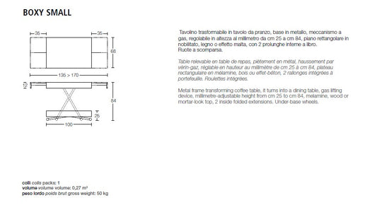 Boxy Small, Multifunctional, extendable coffee/dining table London UK ...