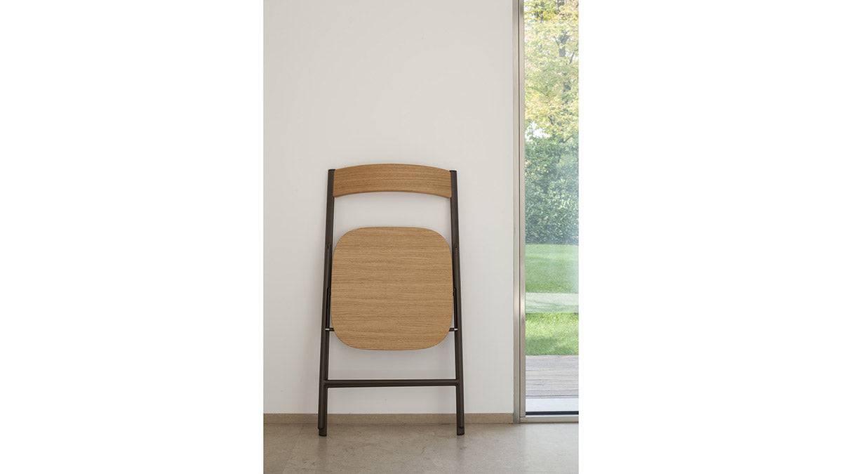 Joe wooden folding chair, space saving chair London UK